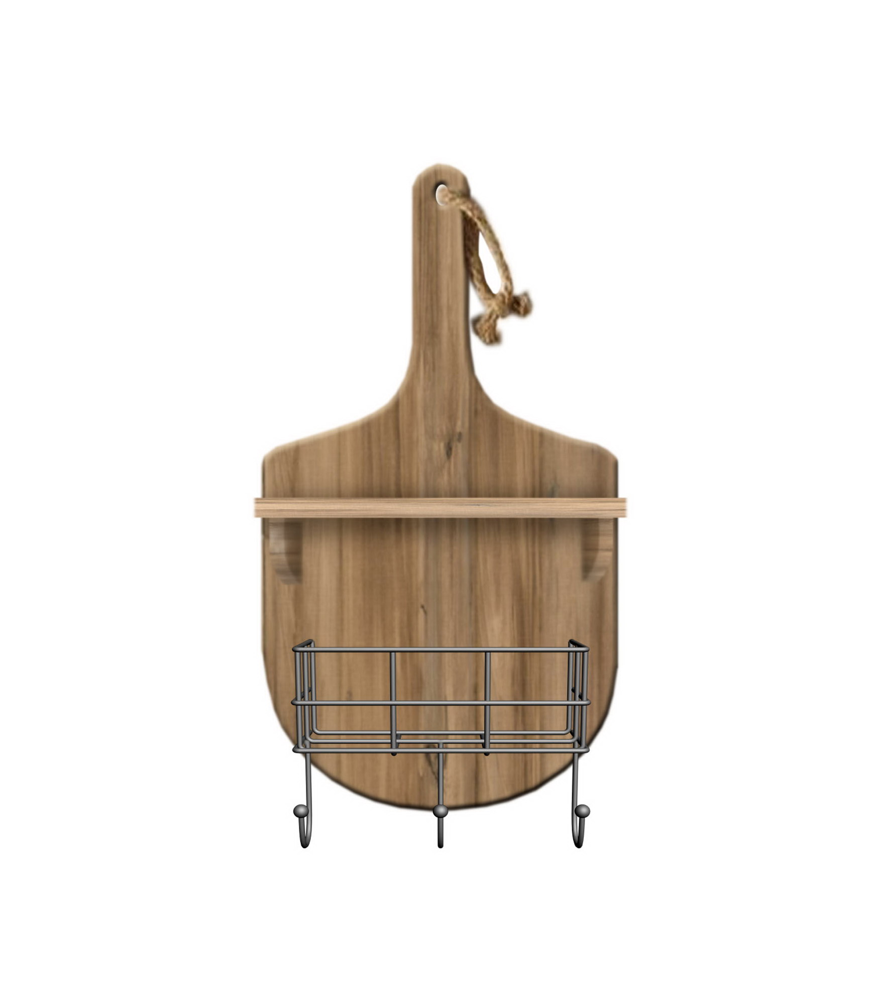 Simple Houseware Wall Mount Ironing Board Holder with Storage Shelf